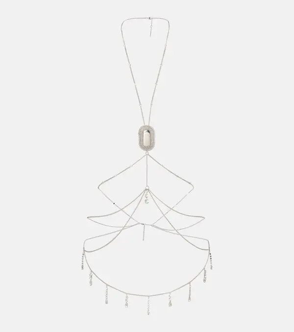 Rabanne Crystal-embellished Body Chain - Silver