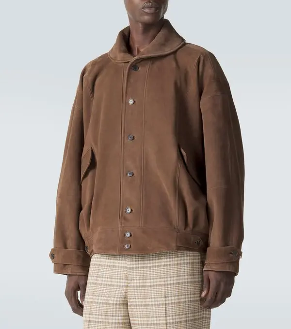 Auralee Suede Blouson Jacket - Brown