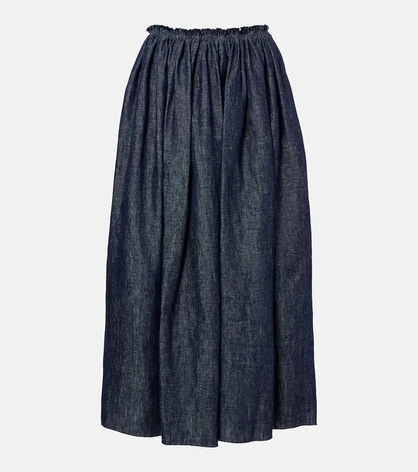 Gabriela Hearst Eloran Linen Midi Skirt