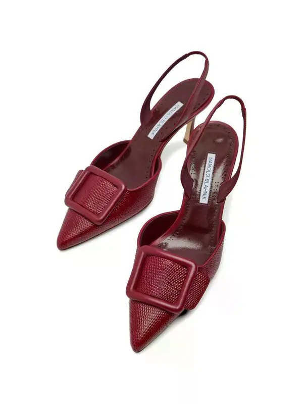 Manolo Blahnik Mayslibi Heeled Pumps - Red