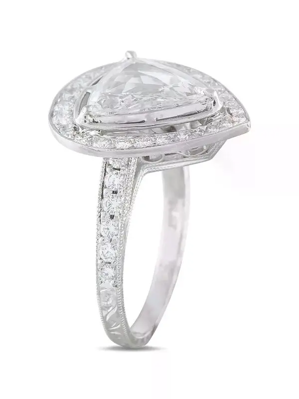 LB EXCLUSIVE Platinum Diamond Ring - Silver
