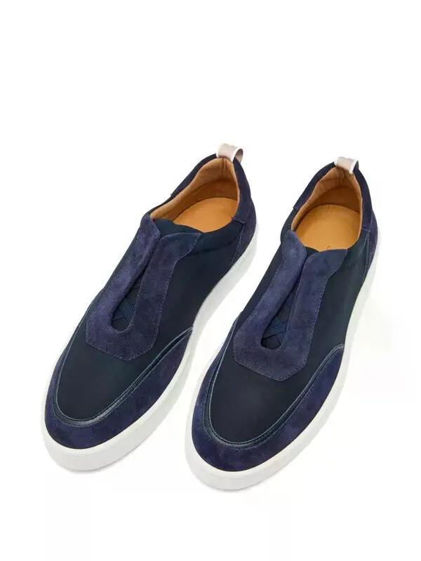 AURELIEN Suede Slip-on Sneakers - Blue
