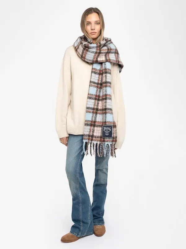 Zadig&Voltaire Joan Tartan Scarf - Ballet