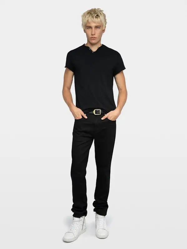 Zadig&Voltaire Monastir Henley T-shirt - Black
