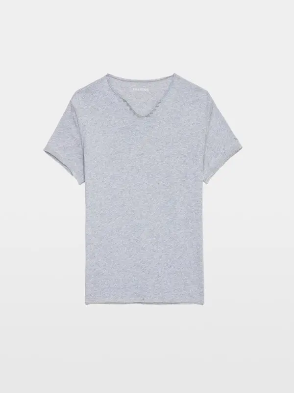 Zadig&Voltaire Monastir Henley T-shirt - Gris Chine