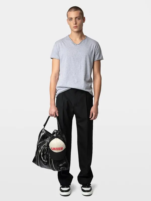 Zadig&Voltaire Monastir Henley T-shirt - Gris Chine