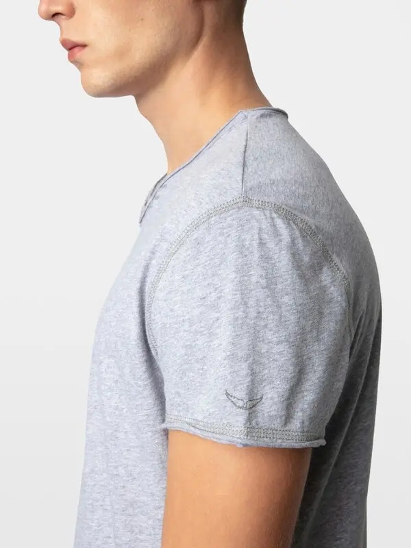 Zadig&Voltaire Monastir Henley T-shirt - Gris Chine