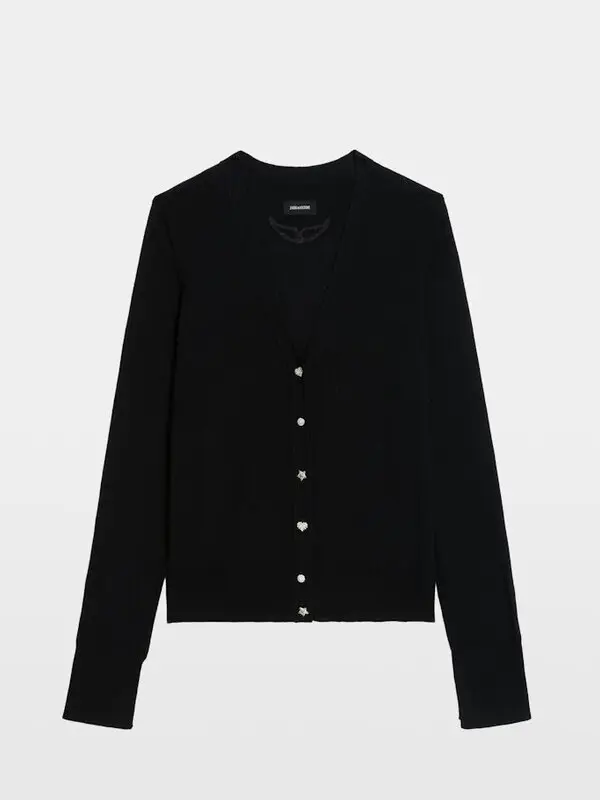 Zadig&Voltaire Jemma Merino Wool Cardigan With Jewel Buttons
