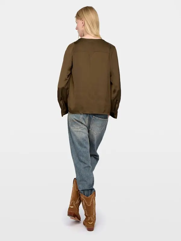 Zadig&Voltaire Torny Satin Tunic - Moss