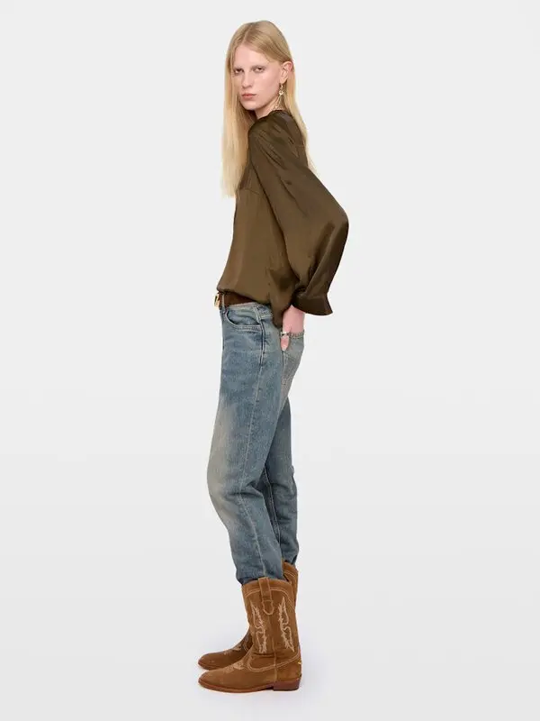 Zadig&Voltaire Torny Satin Tunic - Moss