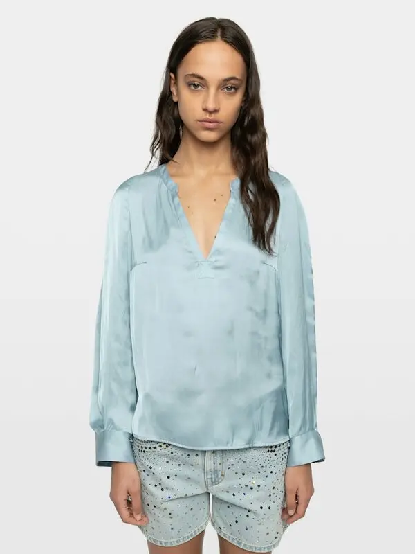 Zadig&Voltaire Torny Satin Tunic - Sky