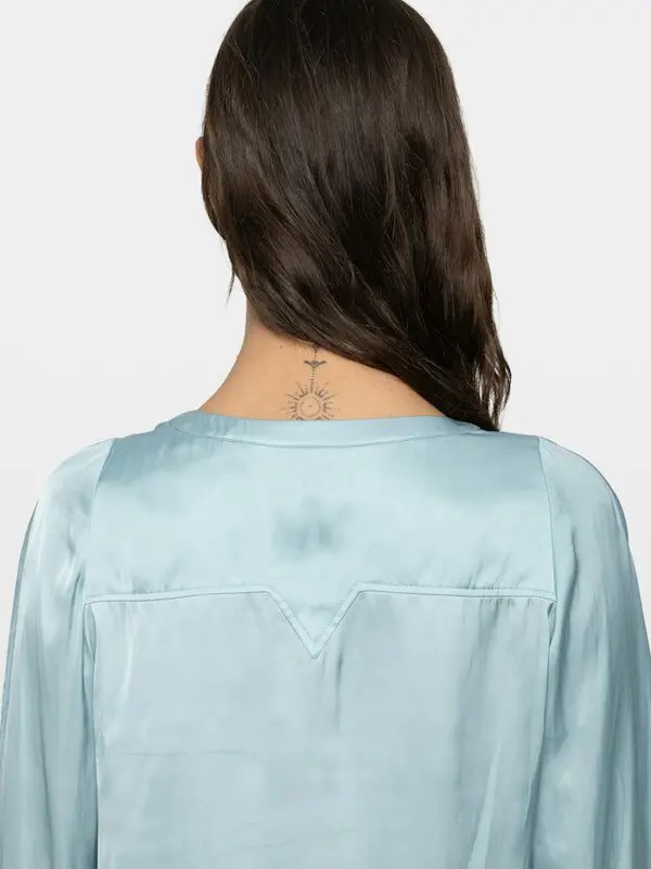 Zadig&Voltaire Torny Satin Tunic - Sky