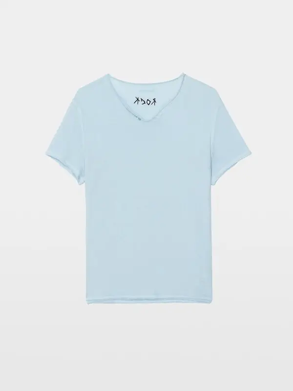Zadig&Voltaire Monastir Henley T-shirt - Baby Blue