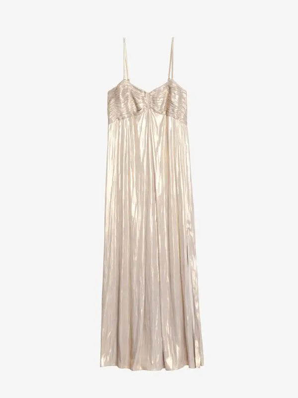 Zadig&Voltaire Rippie Satin Dress - Gold