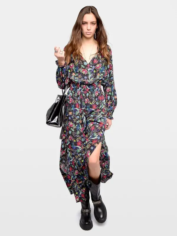 Zadig&Voltaire Printed Maxi Dress - Encre