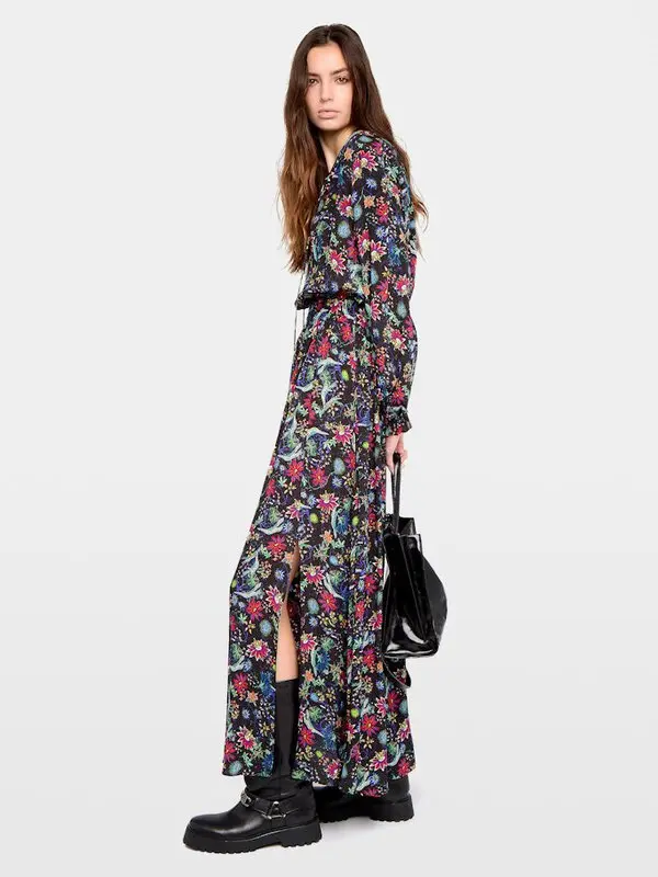 Zadig&Voltaire Printed Maxi Dress - Encre