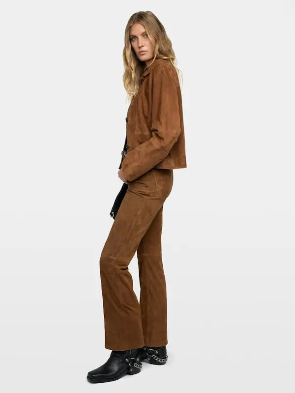 Zadig&Voltaire Pistol Suede Bootcut Pants