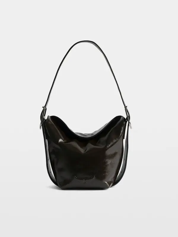 Zadig&Voltaire Baby Jane Vintage Patent Bag - Brownie