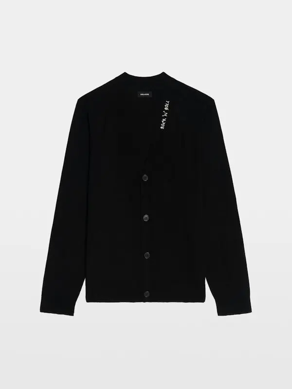 Zadig&Voltaire Remi Merino Wool Cardigan - Black
