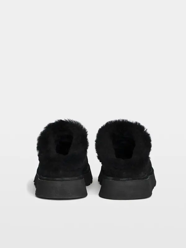 Zadig&Voltaire Teddy Shearling Mules - Black