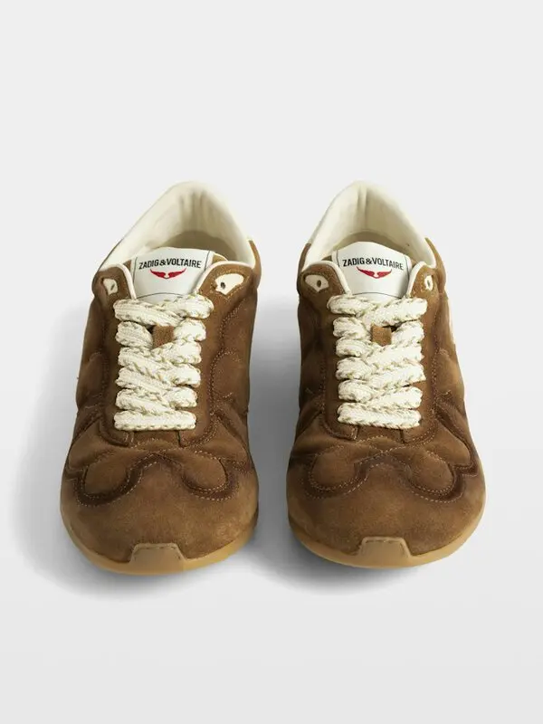 Zadig&Voltaire Zv Suede Dance Sneakers - Cognac