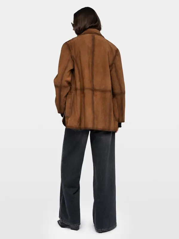 Zadig&Voltaire Venezia Suede Leather Jacket - Cognac