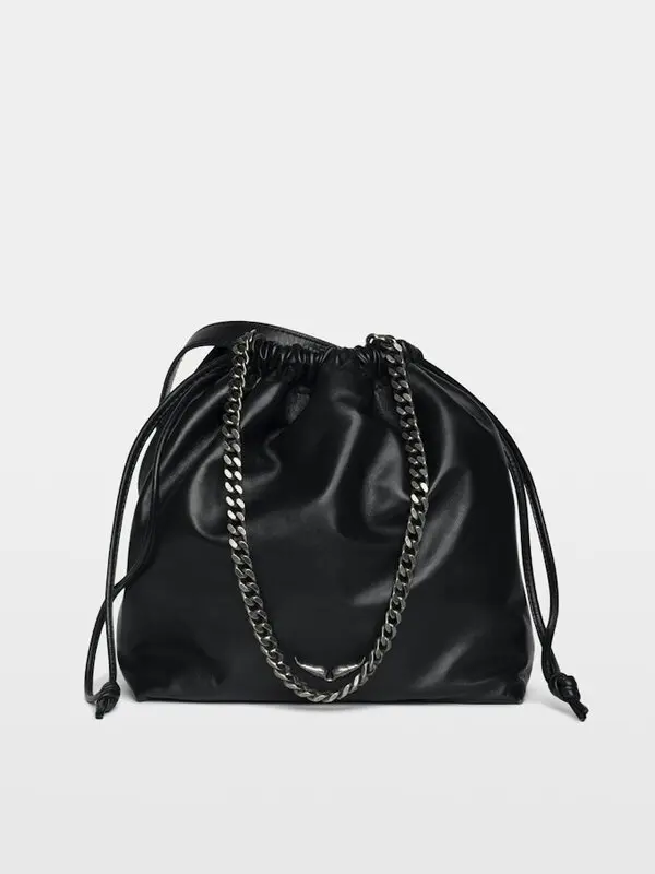 Zadig&Voltaire Leather Clutch With Chains