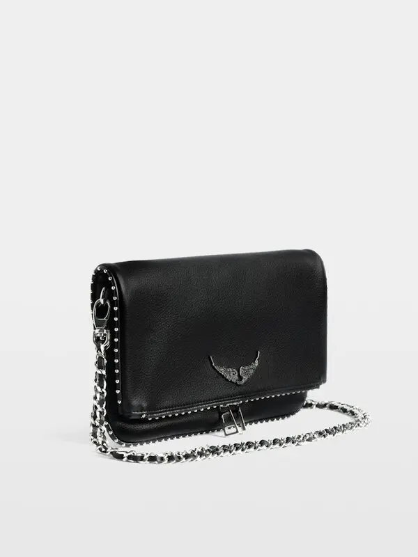 Zadig&Voltaire Studded Leather Clutch - Black