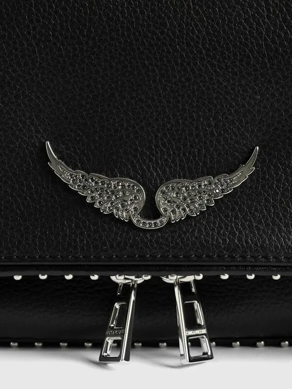 Zadig&Voltaire Studded Leather Clutch - Black