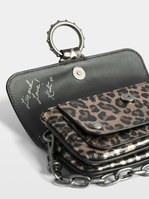 Zadig&Voltaire Kate Wallet Metal Leopard - Silver