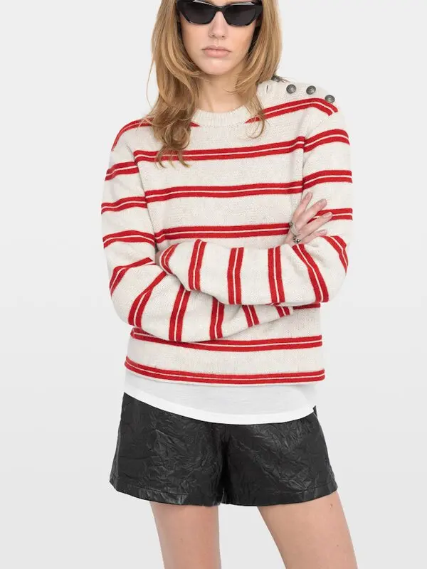 Zadig&Voltaire Striped Wool-cashmere Sweater