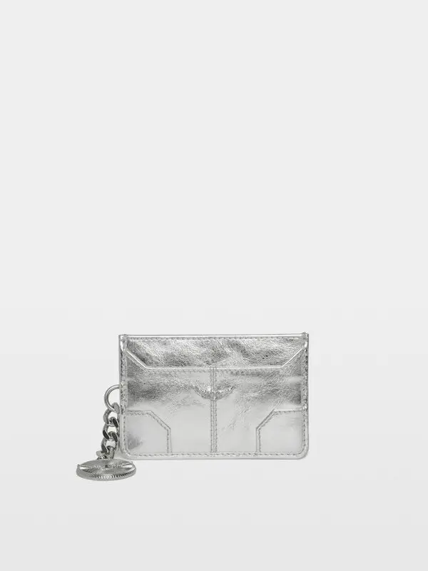 Zadig&Voltaire Sunny Pass Vintage Metal Card Holder - Silver