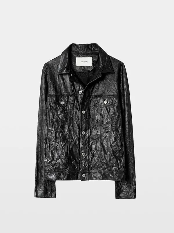 Zadig&Voltaire Base Crinkled Leather Jacket
