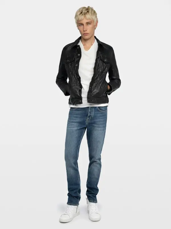 Zadig&Voltaire Base Crinkled Leather Jacket