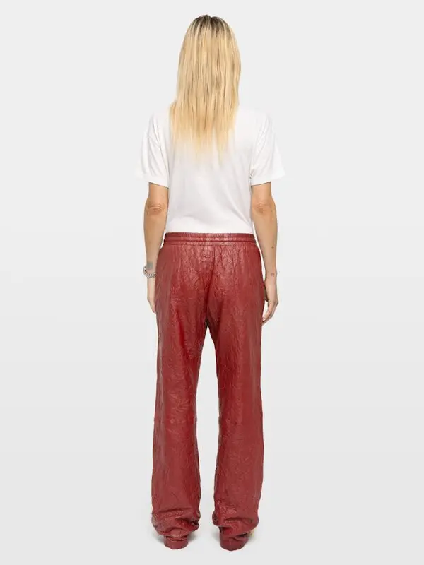 Zadig&Voltaire Pocha Crinkled Leather Trousers - Cherry