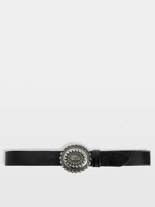 Zadig&Voltaire Santa Fe Leather Belt - Black