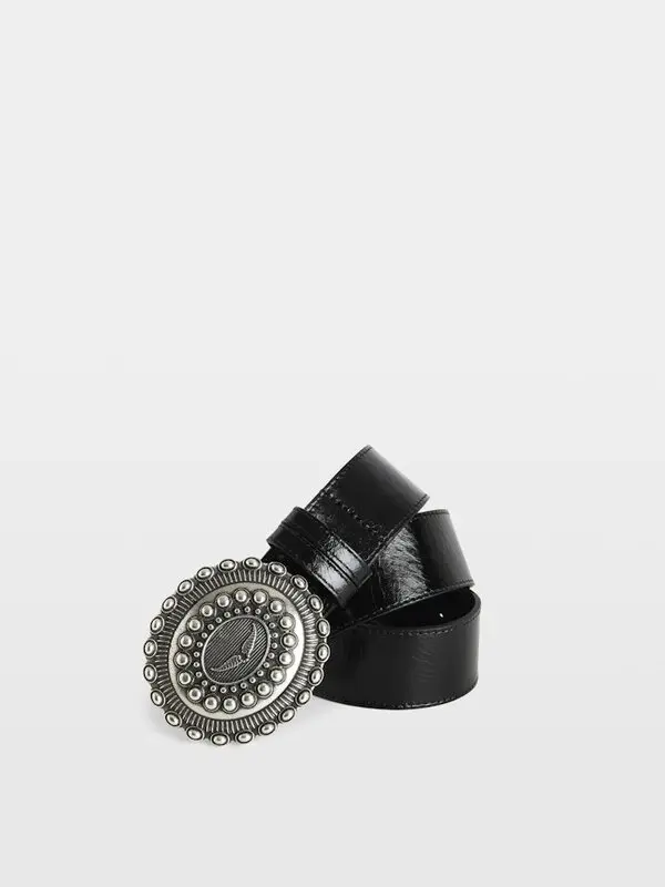 Zadig&Voltaire Santa Fe Leather Belt - Black