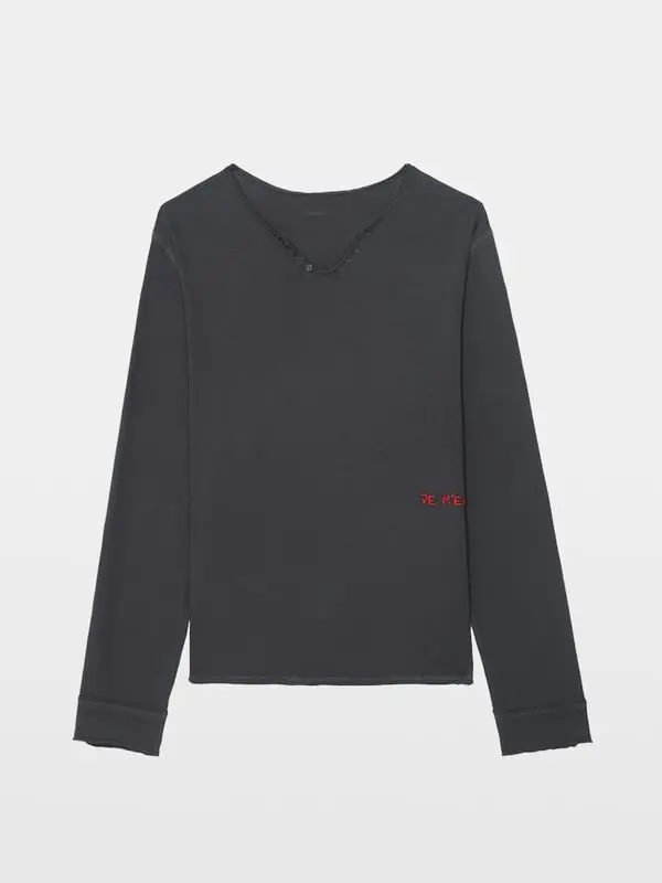 Zadig&Voltaire Monastir Henley T-shirt - Carbone
