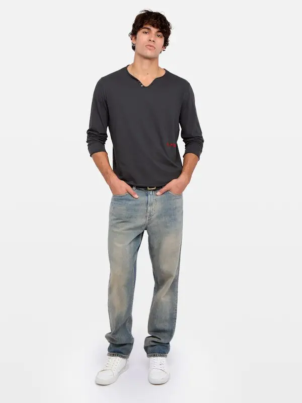 Zadig&Voltaire Monastir Henley T-shirt - Carbone