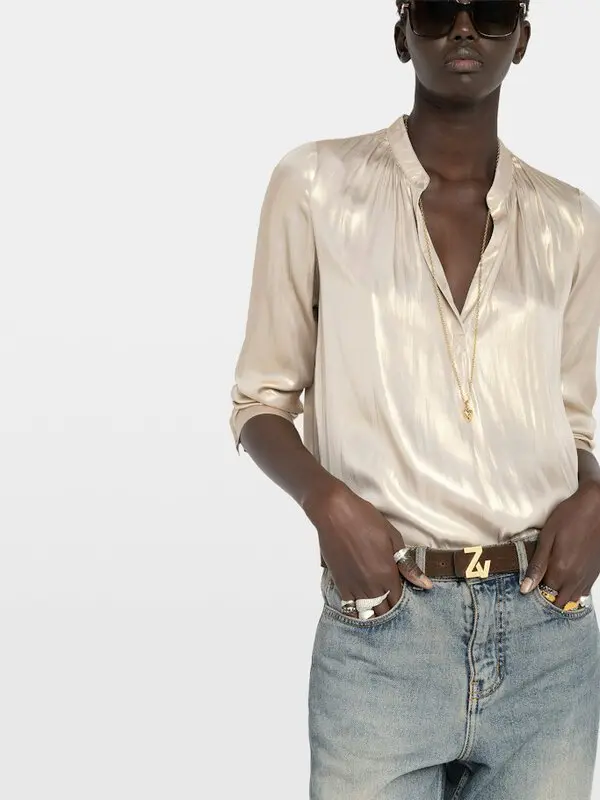 Zadig&Voltaire Tink Satin Blouse - Gold