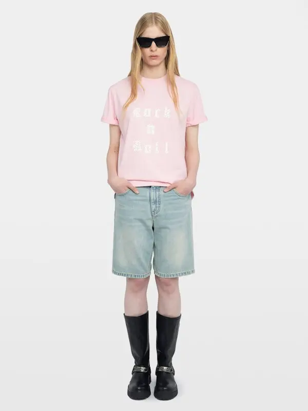 Zadig&Voltaire Edwin Rhinestone T-shirt - Candy