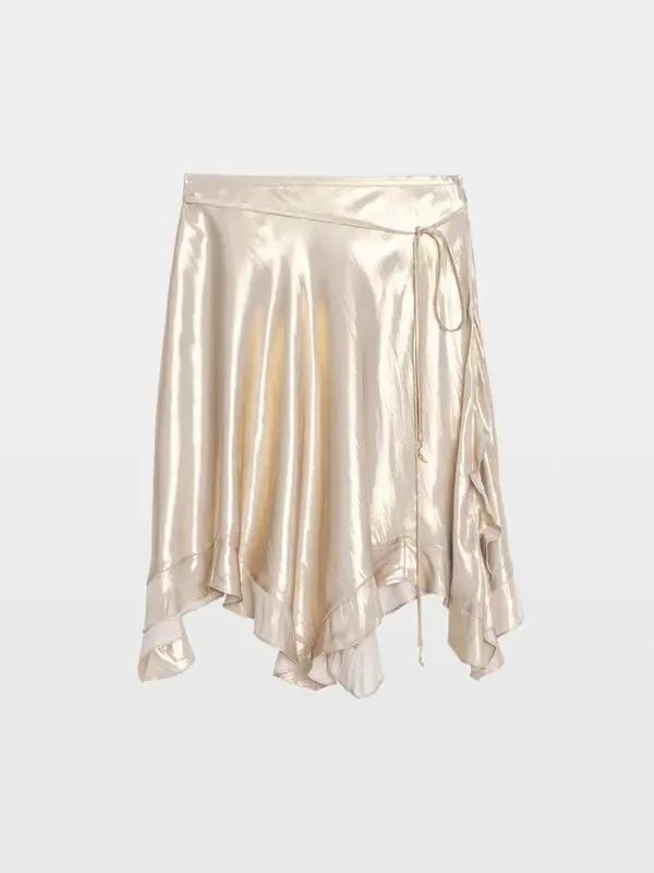 Zadig&Voltaire Jetos Satin Skirt - Gold