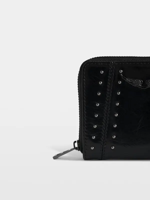 Zadig&Voltaire Mini Zv Vintage Patent Studs Wallet