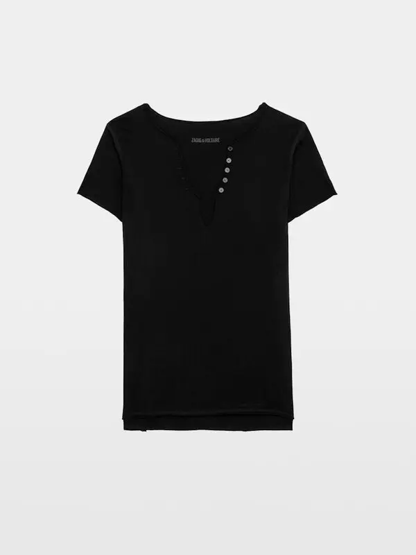 Zadig&Voltaire Tuni Henley T-shirt - Black