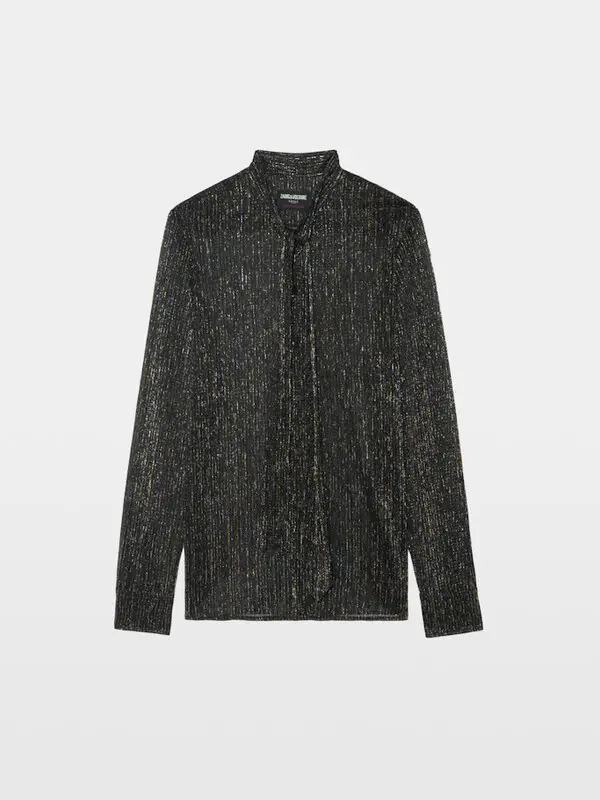 Zadig&Voltaire Tulba Sheer Chiffon Shirt - Black
