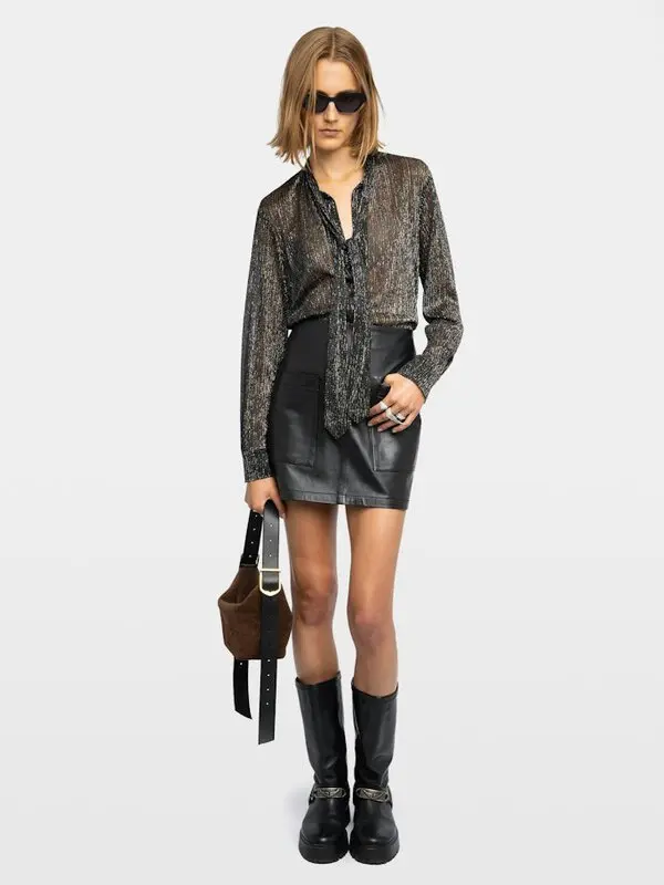 Zadig&Voltaire Tulba Shimmer Chiffon Shirt