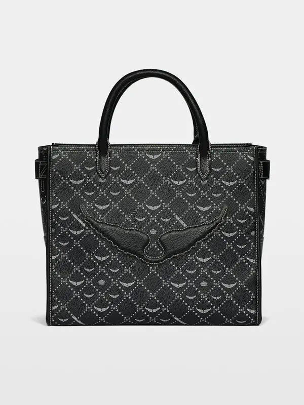 Zadig&Voltaire Angel Tote Monogram Bag - Black