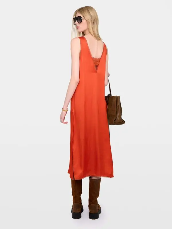 Zadig&Voltaire Renzo Satin Long Dress - Spice