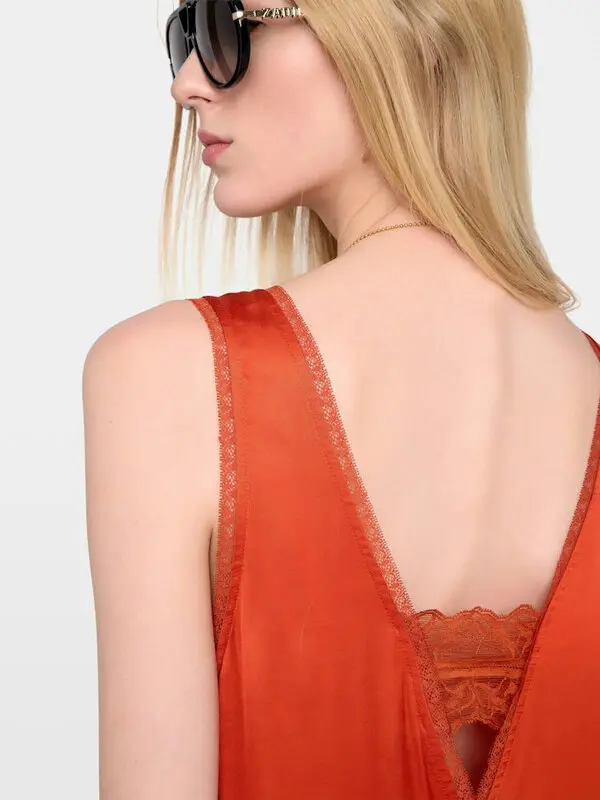 Zadig&Voltaire Renzo Satin Long Dress - Spice