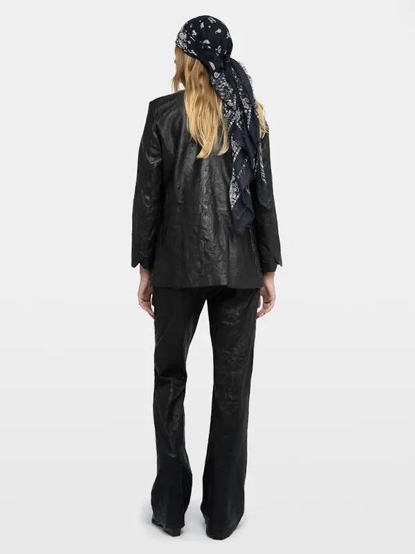 Zadig&Voltaire Visco Crinkled Leather Jacket